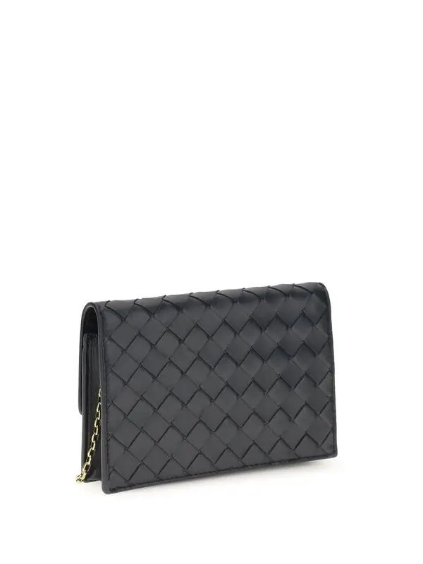 Bottega Veneta Andiamo Pouch On Chain - Black