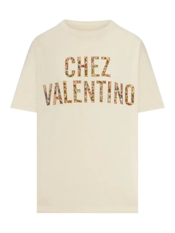 Valentino Garavani Embroidered Cotton T-shirt - Multicolor