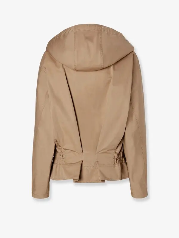 Fendi Cotton Jacket With Leather Collar - Multicolor