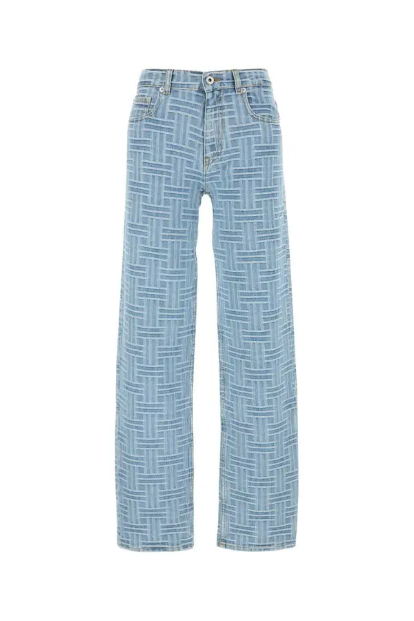 Kenzo Embroidered Denim Jeans - Blue