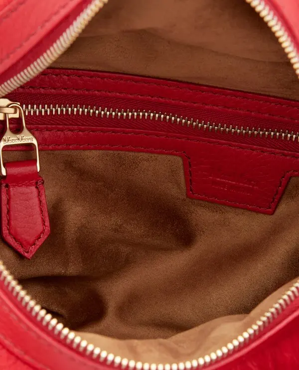 Max Mara Red Fur Shoulder Bag