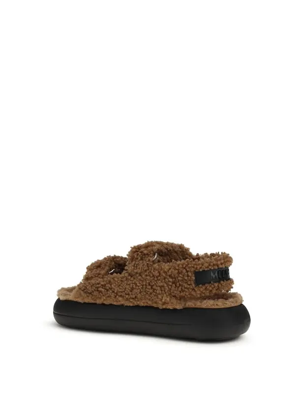 Moon Boot Shearling Fur-lined Sandals
