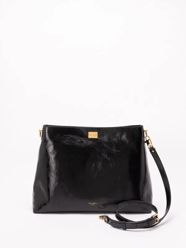 Dolce & Gabbana Calf Leather Handbag With Gold Tone Hardware