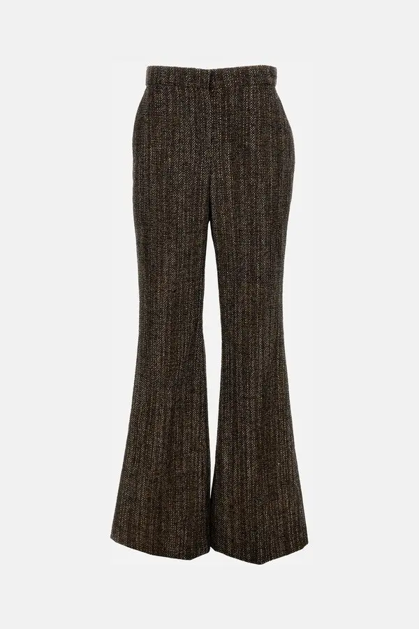 Fendi Wool Alpaca Tweed Trousers - Multicolor