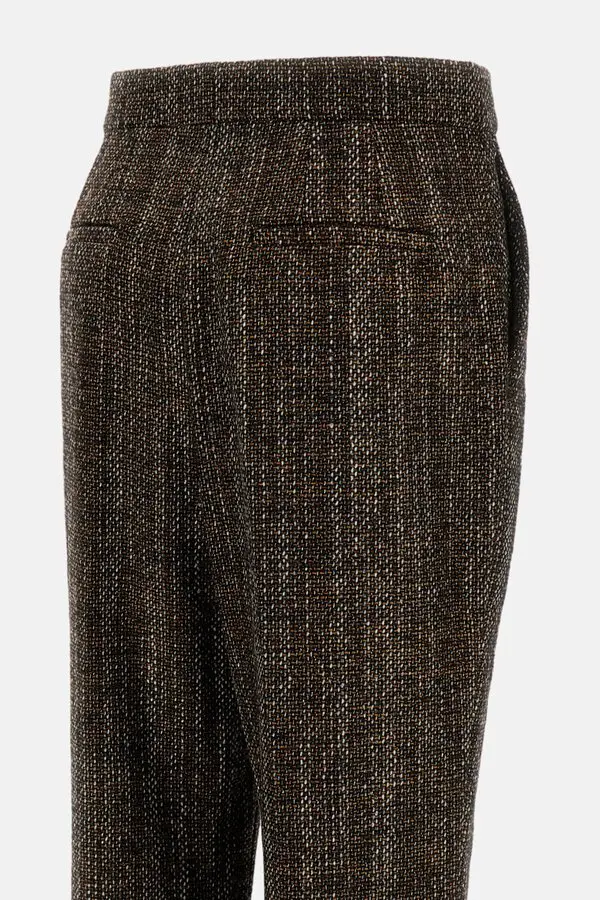 Fendi Wool Alpaca Tweed Trousers - Multicolor