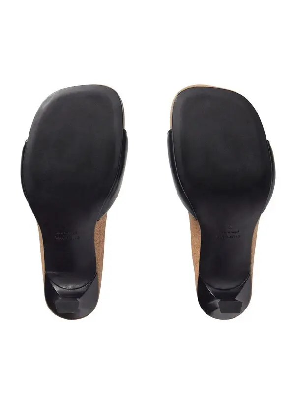 Balenciaga Scholl Heeled Sandals - Black