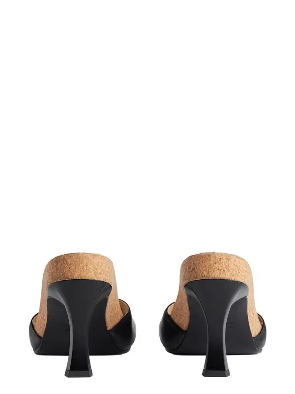 Balenciaga Scholl Heeled Sandals - Black