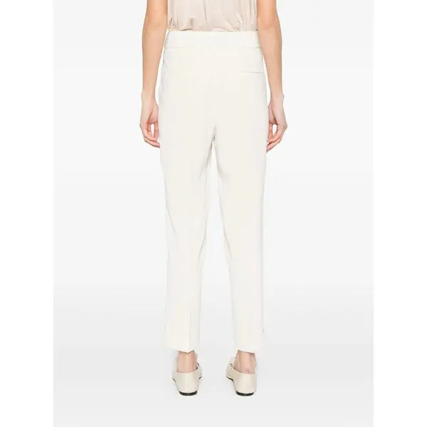 Peserico Tailored Pin-stripe Detail Trousers - Cream