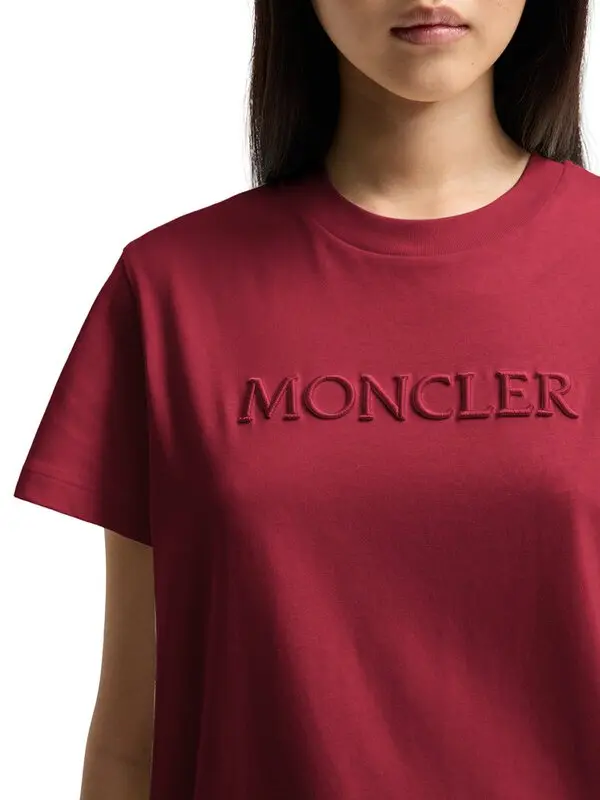 Moncler Cotton T-shirt With Embroidered Logo - Multicolor