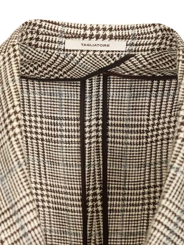 Tagliatore Monte Carlo Prince Of Wales Blazer - Brown