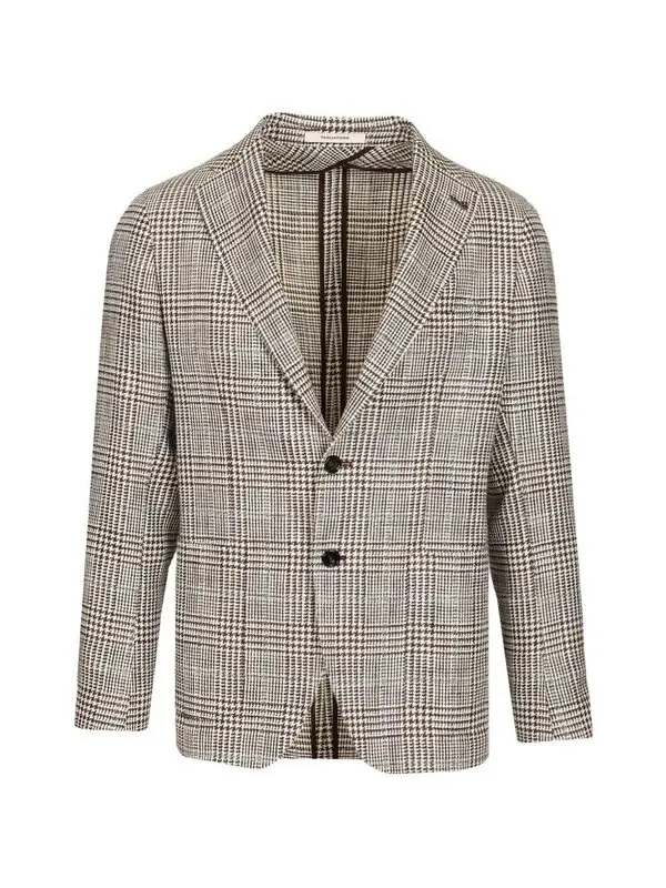 Tagliatore Monte Carlo Prince Of Wales Blazer - Brown