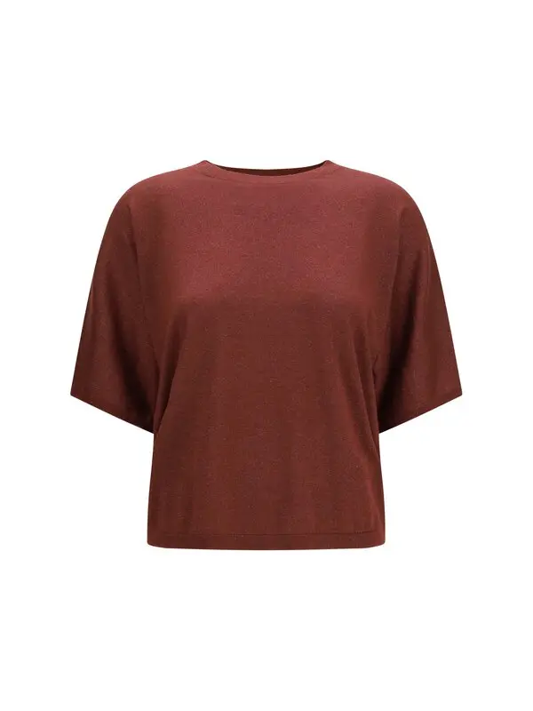 Brunello Cucinelli Short-sleeve Cashmere And Silk Sweater - Multicolor