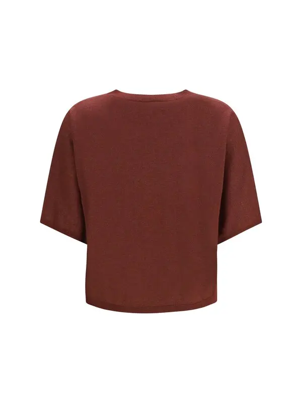 Brunello Cucinelli Short-sleeve Cashmere And Silk Sweater - Multicolor