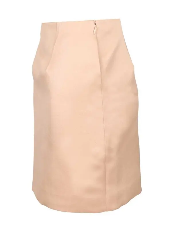 Chloé Short Pencil Skirt In Technical Duchess Satin