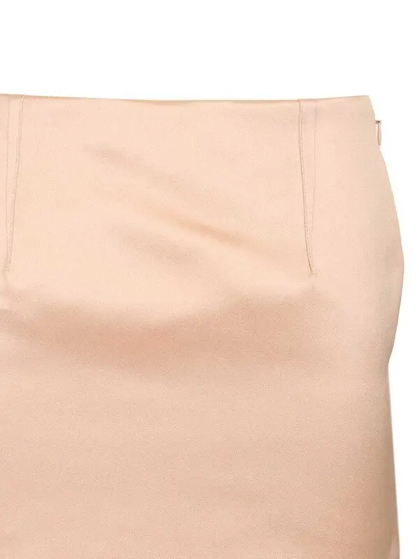 Chloé Short Pencil Skirt In Technical Duchess Satin