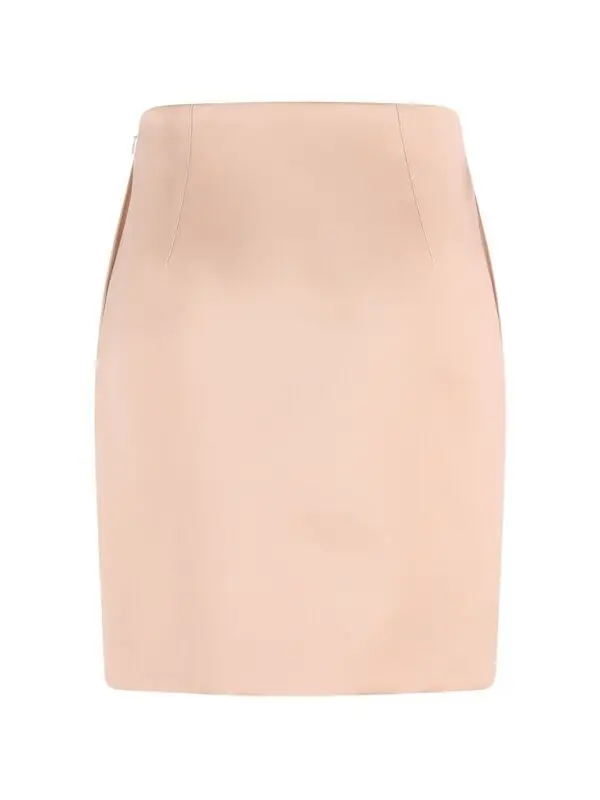 Chloé Short Pencil Skirt In Technical Duchess Satin - Multicolor