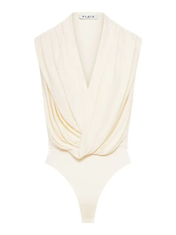 Alaïa Jersey Bodysuit With Hood - Multicolor