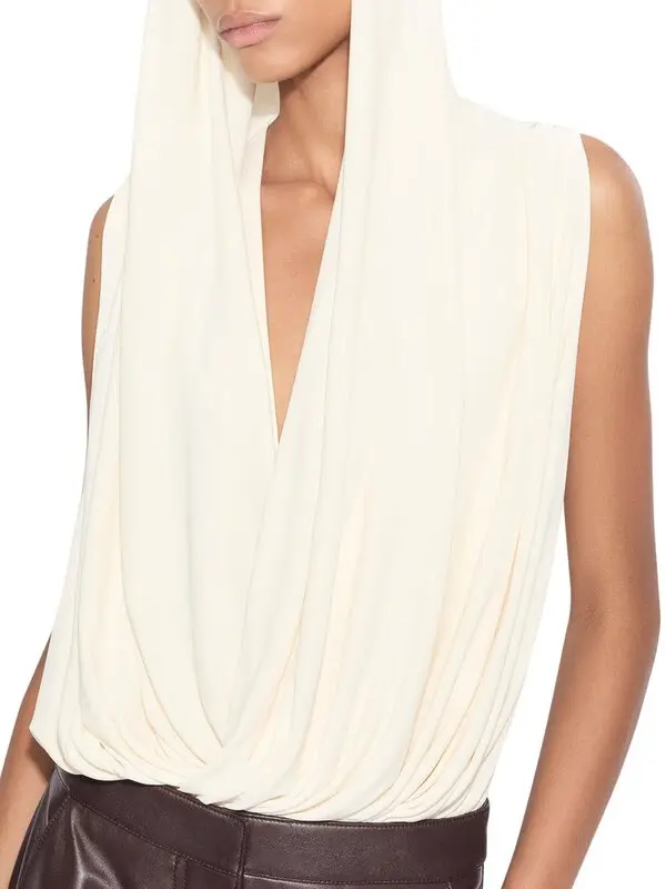 Alaïa Jersey Bodysuit With Hood - Multicolor