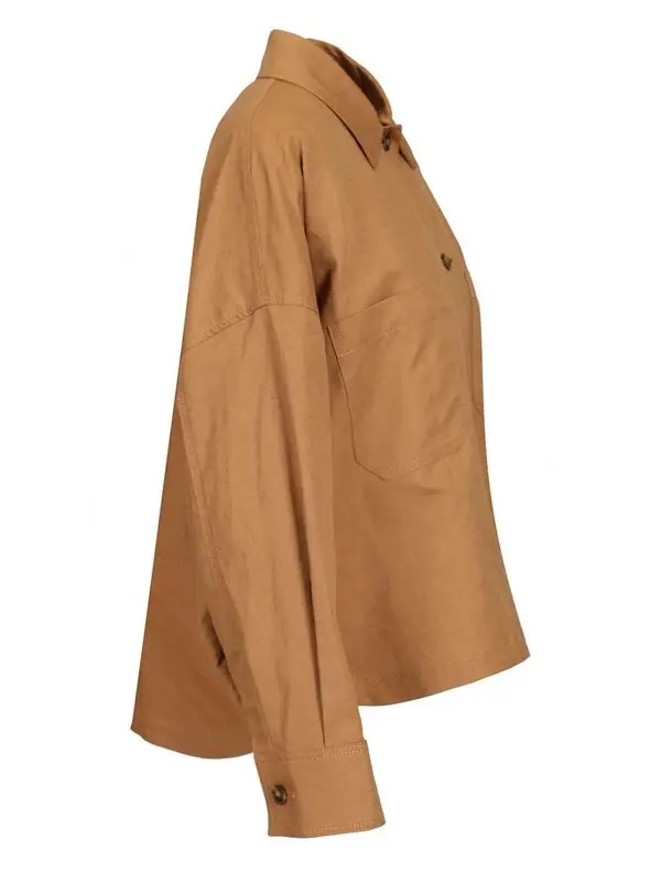 Max Mara Oversized Jacket In Cotton And Linen Mat