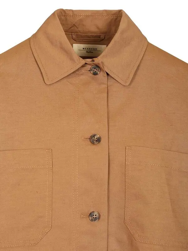 Max Mara Oversized Jacket In Cotton And Linen Mat