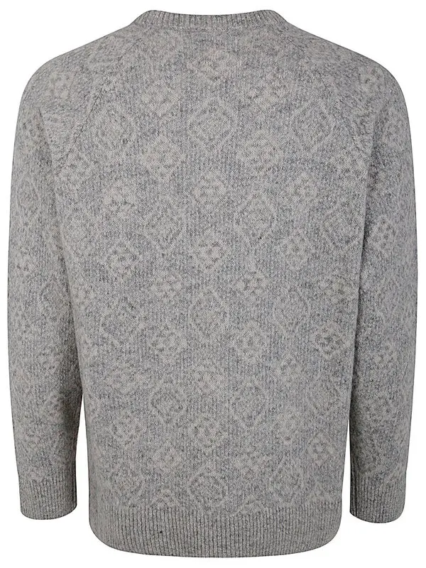 Brunello Cucinelli Geometric Pattern Round Neck Sweater