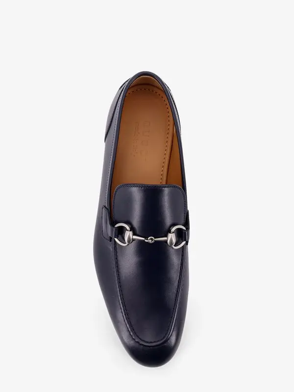 Gucci Leather Loafer With Horsebit Detail - Blue
