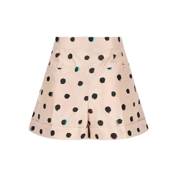 Fendi Polka Dot Silk Tailored Shorts