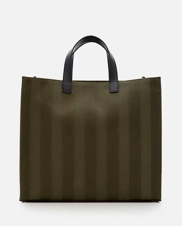 Fendi Pequin Canvas Shopping Bag