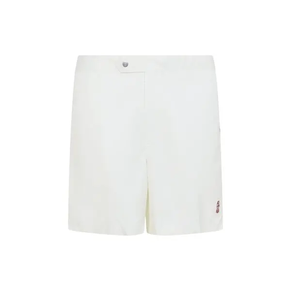 Brunello Cucinelli Embroidered Buttoned Swim Shorts