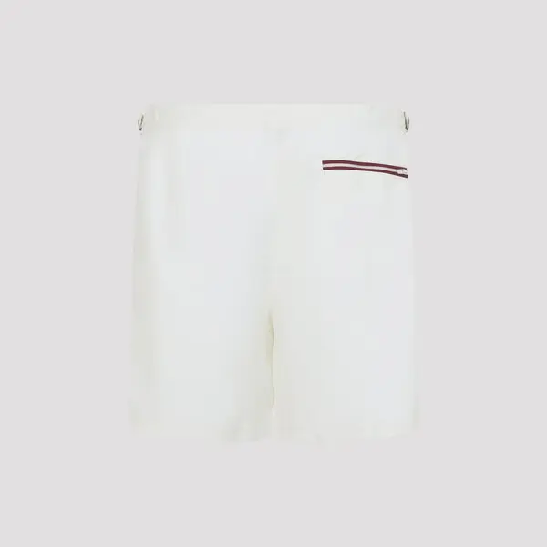 Brunello Cucinelli Embroidered Buttoned Swim Shorts