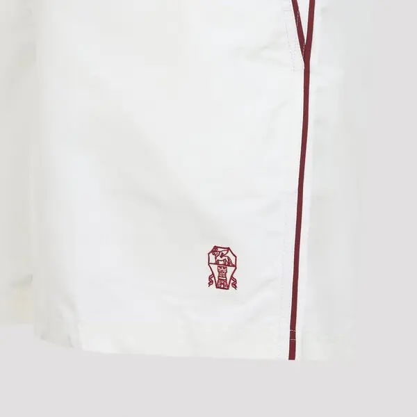 Brunello Cucinelli Embroidered Buttoned Swim Shorts