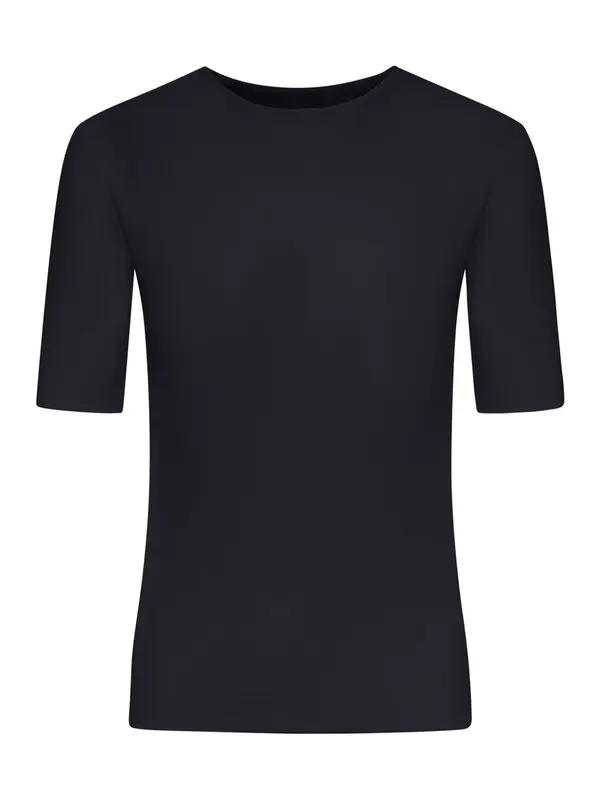JIL SANDER Short-sleeved Crepe T-shirt - Black