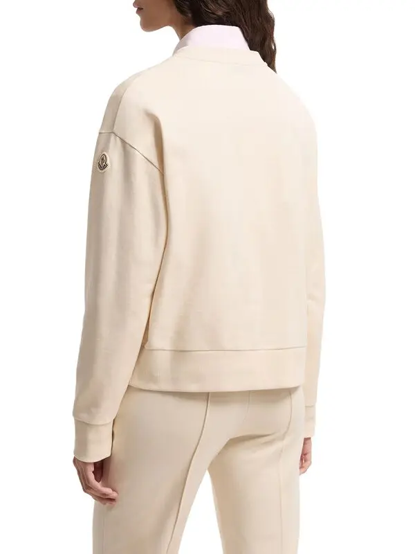 Moncler Cotton Sweatshirt With Embroidered Logo - Multicolor