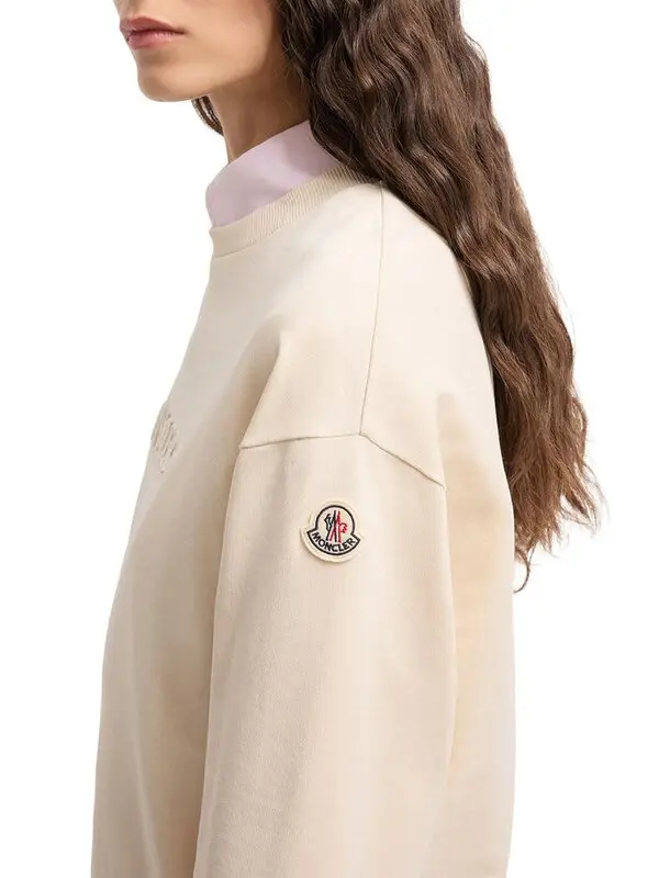 Moncler Cotton Sweatshirt With Embroidered Logo - Multicolor
