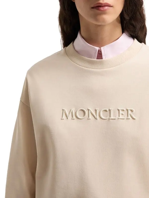 Moncler Cotton Sweatshirt With Embroidered Logo - Multicolor