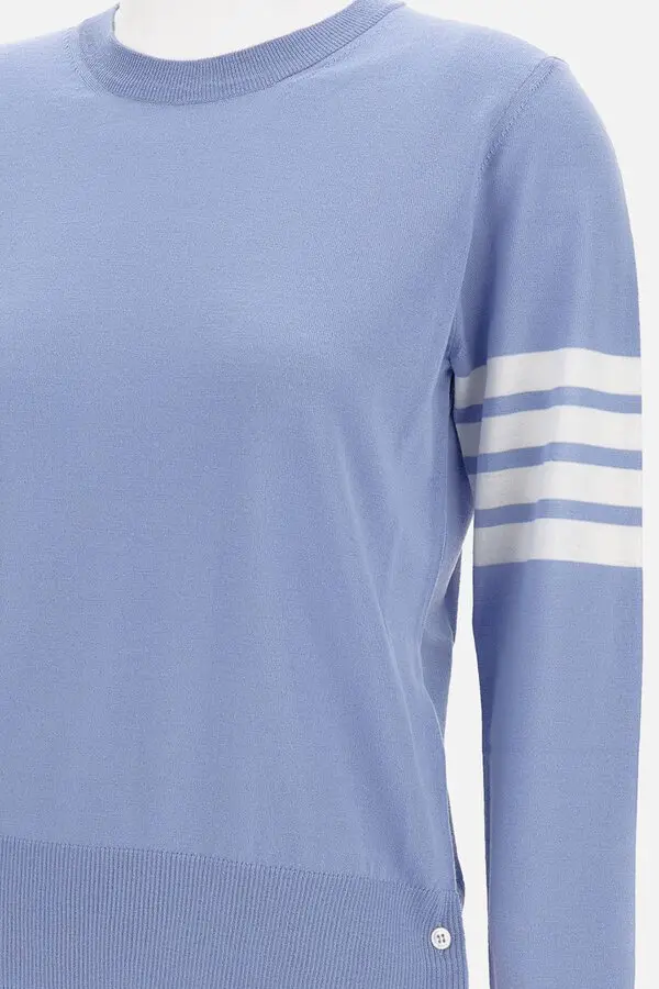 Thom Browne Relaxed Fit Pullover With 4-bar Stripe Detail - Multicolor