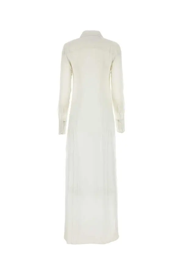 AMI Paris Chalk Crepe Shirt Dress