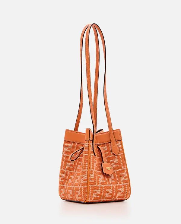 Fendi Origami Bag In Jacquard Ff Pattern - Multicolor