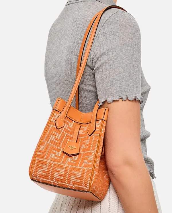 Fendi Origami Bag In Jacquard Ff Pattern - Multicolor