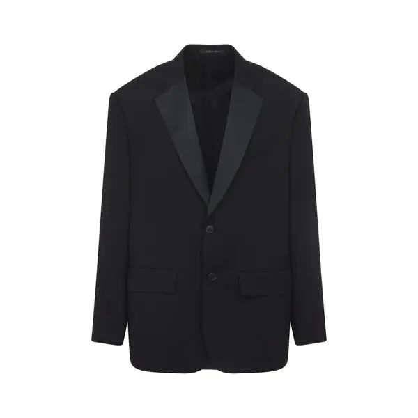 Balenciaga Wool Tuxedo Jacket With Notch Lapel