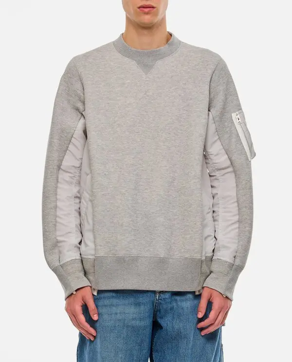 Sacai Sponge Sweat X Nylon Twill Pullover - Multicolor