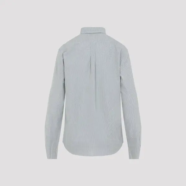 Miu Miu Cotton Checked Shirt With Logo Patch