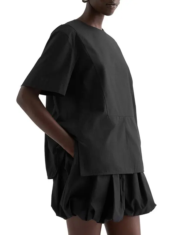 JIL SANDER Crew Neck T-shirt In Lightweight Cotton - Black