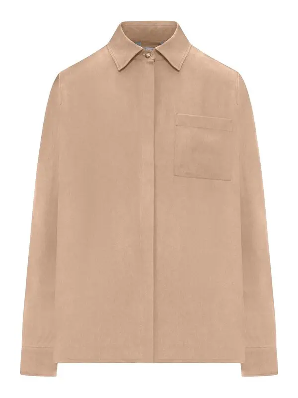 Max Mara Silk Canvas Shirt - Multicolor