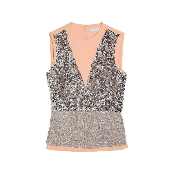 Rabanne Embellished Sleeveless Top - Cream