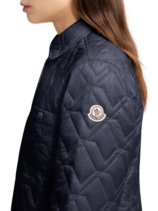 Moncler Diamond Quilted Padded Shirt Jacket - Multicolor