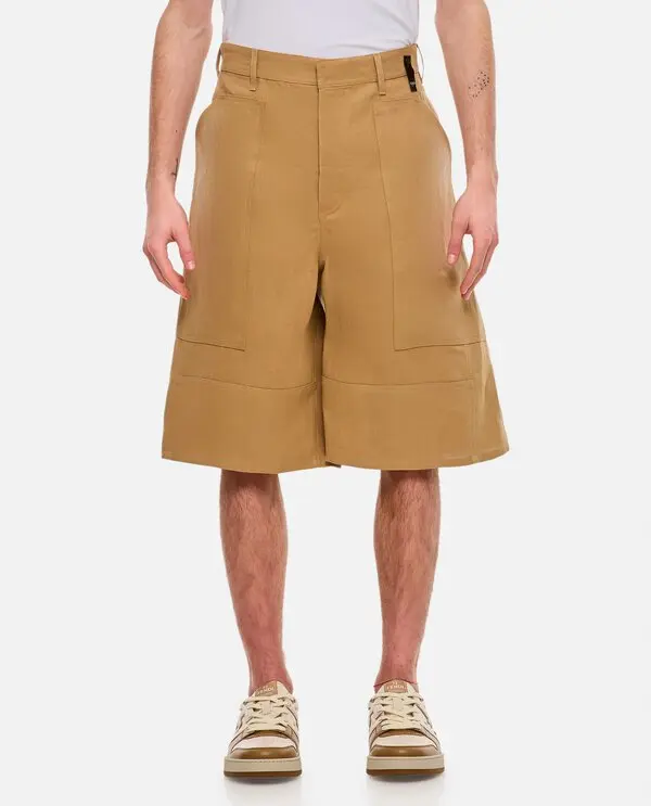 Fendi Paper Canvas Bermuda Shorts