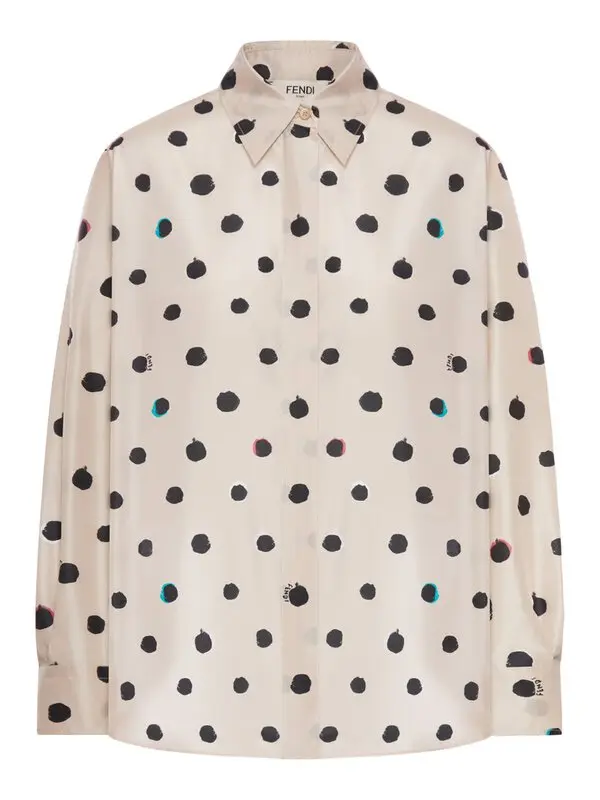 Fendi Printed Silk Taffeta Shirt - Multicolor