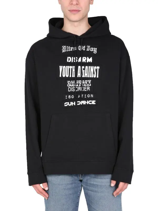 Raf Simons Graphic Hoodie - Black