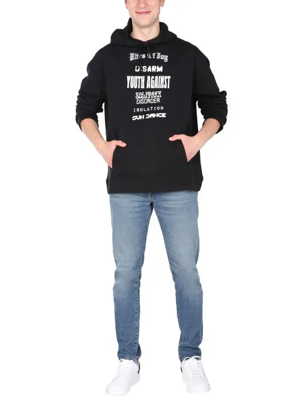 Raf Simons Graphic Hoodie - Black